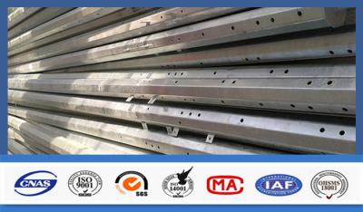 China Burial Type Communication 40FT High Electric Power Pole Hot Dip Galvanised for sale