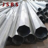 China Hot Dip Galvanized Service Power Steel Electric Pole 35FT High For Burial Type for sale