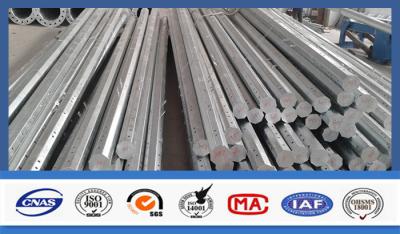 China Octagonal Shape Transmission Pole Hot Dip Galvanized Electric Light Pole for sale