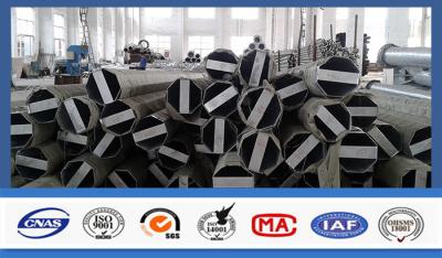 China Burial Type Hot Dip Galvanized Metal Power Pole 3mm Thickness Long Life Time for sale