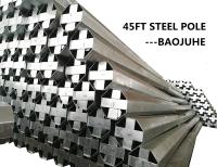 China Black Tar Painted Hot Dip Galvanized Steel Pole Coating Octagonal Pole for sale