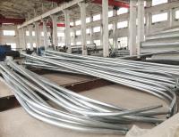 China 80 - 100um Galvanized and Powder Coated Round Shape Outdoor Light Steel Pole for sale