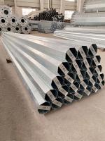 China 36.9m / s Ant i -wind Capacity galvanized metal pipe , steel transmission pole With Galvanization min 86 microns for sale