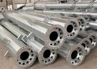 China 8M 9M Height Octagonal Electrical Column Metal Utility Pole in  No Joint for sale