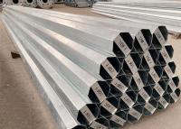 China Burial Type Hot Dip Galvanized Metal Power Pole 3mm Thickness Long Life Time for sale