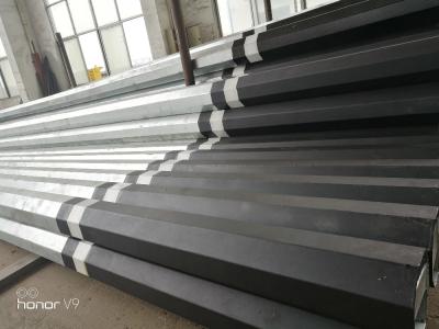 China Hot Dip Galvanized octagonal 45ft High Burial Type Metal Electric Pole for sale