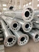 China Flange 11m Height Double Circuit Steel Tubular Pole for sale