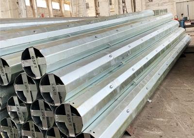 China 3.75mm Thick Q420 65ft hot dip galvanized dodecagonal electrical power pole for sale