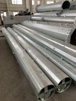 China 60ft 10mm Thick Hexaderagonal Electrical Power Pole Hot Dip Galvanized steel pole for sale