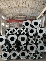 China 90Ft 5mm Thick Q460 Dodecagonal Hot Dip Galvanized Steel Pole for sale