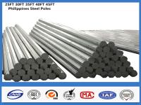 China 69KV Voltage Height 35FT 10670MM Octagonal Galvanized Distribution Steel Pole for sale