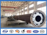 China 50FT 55FT Galvanized Electric Metal Power Pole With Base Plate Installation for sale