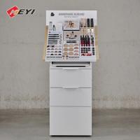China Retail Cosmetic Display Shelf Metal Wood Display Racks Cosmetics Beauty Supply Store Shelf Makeup Stand Showcase Display for sale