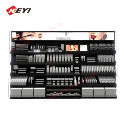 China Display rack multi-layer container shelf beauty salon product display stand cabinet Skin care cosmetics display cabinet for sale