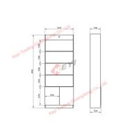 China white retail store display shelf with LED light MDF wood commercial booth OEM design with size cosmetic perfume display for sale