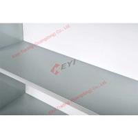 China white retail store display shelf with LED light MDF wood commercial booth OEM design with size cosmetic perfume display for sale