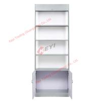 China white retail store display shelf with LED light MDF wood commercial booth OEM design with size cosmetic perfume display for sale