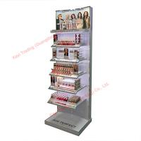 China New Style Luxury Skincare Display Cabinet Beauty Salon Wood Display Rack Furniture Makeup Nail Polish Display Stand for sale