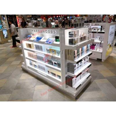 China retail store wooden display shelving gondola for customized supermarket equipment beauty salon studio cosmetic display for sale