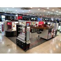 China Retail customized luxury black makeup shop displays acrylic cosmetic display stand and cabinet for sale
