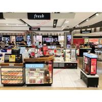 China Retail customized luxury black makeup shop displays acrylic cosmetic display stand and cabinet for sale
