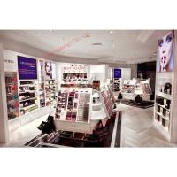 China Luxury Custom Perfume Showcase Shelving Boutique Cosmetic Display Wall Cabinet with LED Lighting for sale