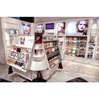 China Luxury Custom Perfume Showcase Shelving Boutique Cosmetic Display Wall Cabinet with LED Lighting for sale