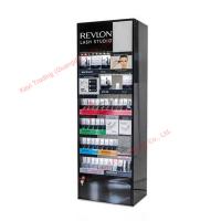China Floor Standing Factory Price Custom Cosmetic Display Cabinet Wooden Makeup Display Rack for sale