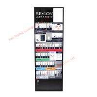 China Floor Standing Factory Price Custom Cosmetic Display Cabinet Wooden Makeup Display Rack for sale