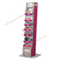 China Floor Standing Factory Price Custom Cosmetic Display Cabinet Wooden Makeup Display Rack for sale