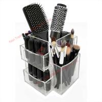 China Customized Acrylic Cosmetics Brush Eyebrow Brush Displays Stand Table Top Perfume Display Stand For Cosmetics Store for sale