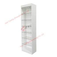 China Custom Design Nice Quality Factory Price Glass Display Cabinet Cosmetic Wood Display Stand Floor Standing Display for sale