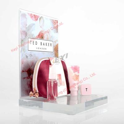 China factory wholesale custom business cosmetic makeup perfume display stand acrylic display for exhibition for sale