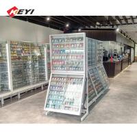 China Shopping Hobby Station Display Rack Trading Card Game Display Case Floor Stand Metal Adjustable TCG Display Fixtures for sale