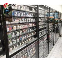 China Custom PSAs Cards Display Case Acrylic Rails Removable with Lockable Door Baseball Cards TCG Various Cards Display for sale