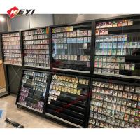 China Premium Graded Cards Display Frame Case FloorStanding Metal Acrylic Rails Trading Card Display Single Card Showcase for sale