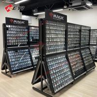 China TGC Store Trading Card Display Case Custom Retail Shop Sports Card Wall Display Showcase With Led Light for sale