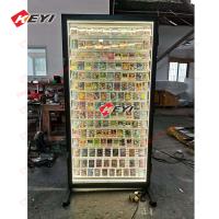 China LED Lighting Single Side Graded Card Showcases Display Stands With Sliding Lockable Doors for Retail Trading Card Store for sale