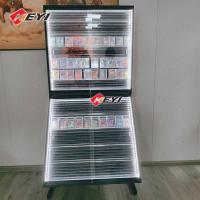 China LED Lighting Single Side Graded Card Showcases Display Stands With Sliding Lockable Doors for Retail Trading Card Store for sale