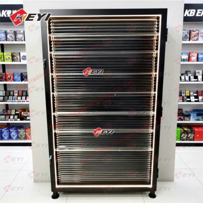 China Wall Mounted Graded sport card Trading Card Display Case 15 Rails Acrylic Trading card display stand for Wholesale for sale