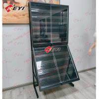 China Factory Floor Standing Clear Acrylic Metal Trading Card Display Cabinet Collectible Baseball Sports Card Case Adjustable Rails Display Showcase with Lockable Doors Display Rack for sale