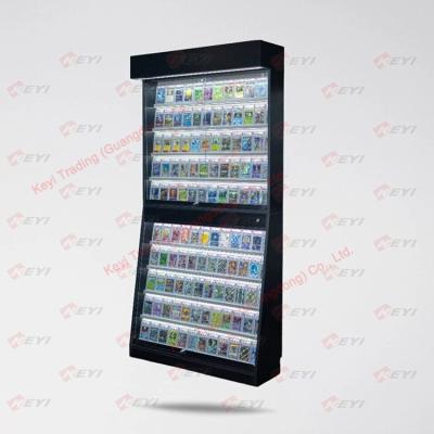 China Single Sided Trading Card Display Case With Led Light Factory Custom TGC Store Graded Sports & Baseball Card Display Showcase for sale