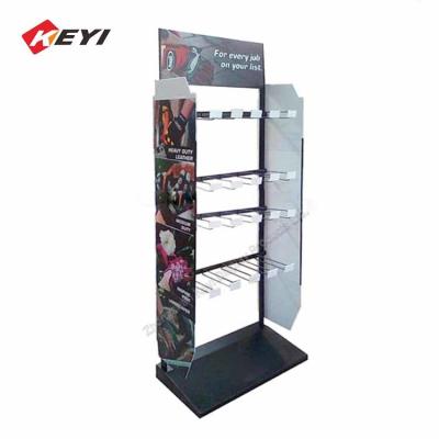 China durable black metal Floor Baseball Glove Display Stand for retail for sale