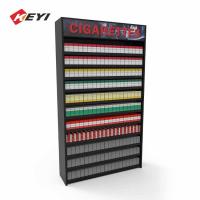 China Supermarket Multilayer Metal Rack Retail Cigarette Display Shelves for sale