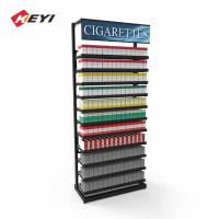 China Supermarket Multilayer Metal Rack Retail Cigarette Display Shelves for sale