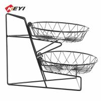 China Retail Store Metal Iorn Wire Basket Stand Wire Snack Display Rack for sale
