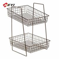 China Retail Store Metal Iorn Wire Basket Stand Wire Snack Display Rack for sale