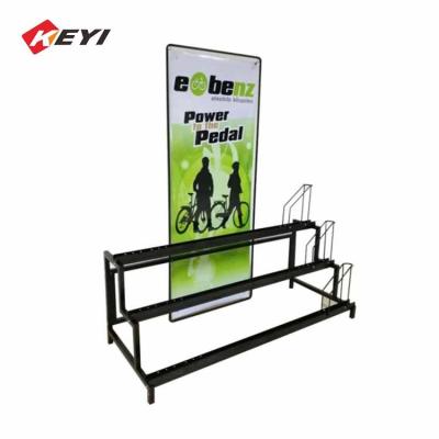 China Retail Shop 3 Tier Metal Bike Stand Bicycle Display Rack For Promotion Sale for sale
