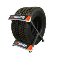 China Custom Adjustable Metal Tire Rack Wheel Display Rack For trade show for sale