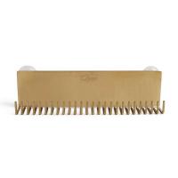 China Hot Sale Custom Logo Salon Wall Mounted Gold Metal Wig Shelf Hair Stand Rack Display Hair Extension Holder for sale